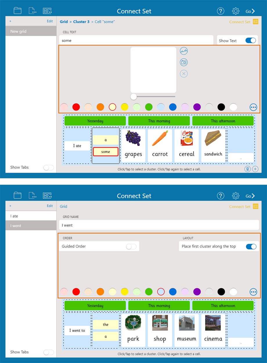 Clicker Writer - Create and edit a Connect Set | Crick Software